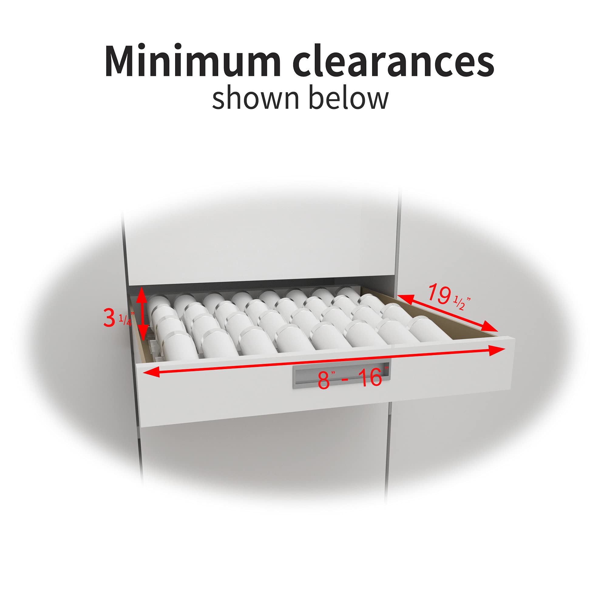 Dingelex 2 Pack Adjustable Expandable 4 Tier Acrylic Spice Rack Tray Drawer Organizer, Clear Spice Drawer Organizer Insert for Kitchen Cabinets, Expands 8ββ to 16ββ