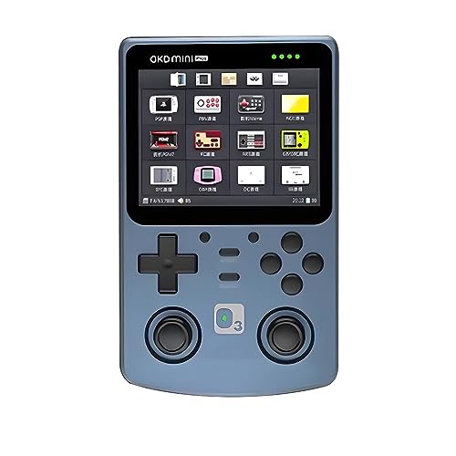 GKD Mini Plus Classic Handheld Retro Game Console 16GB+128GB with 10000 Games, 3.5-inch IPS Screen Portable Arcade Rechargeable Games Emulators for Kids and Adults (Blue)