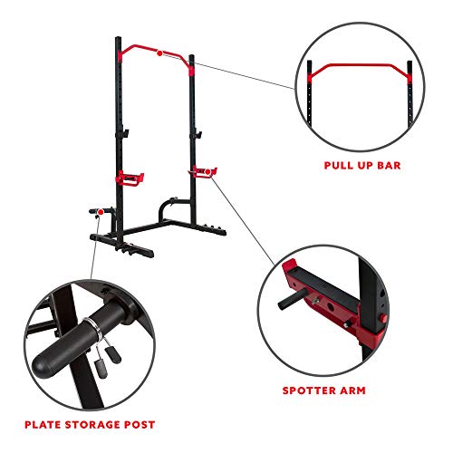 Sunny Health & Fitness Power Zone Squat Stand Power Rack Cage - SF-XF9931
