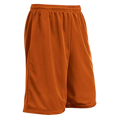 CHAMPRO Standard Diesel 9" Inseam Polyester Exercise Shorts, Orange, Medium