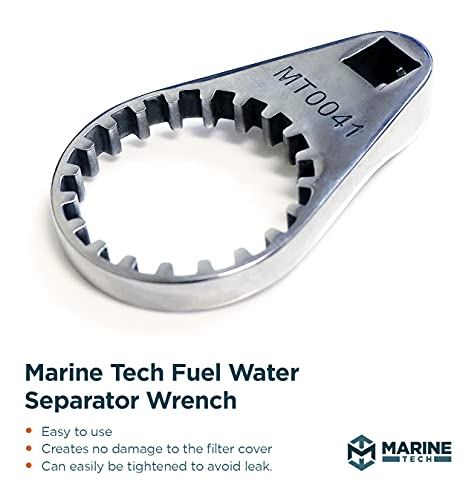 Marine Tech Tools Yamaha Fuel Water Separator Wrench — Safely Remove Fuel Water Separator Filter — Fits on Yamaha 4 Strokes 150 to 350 HP (Serial Number 0406 to Current)