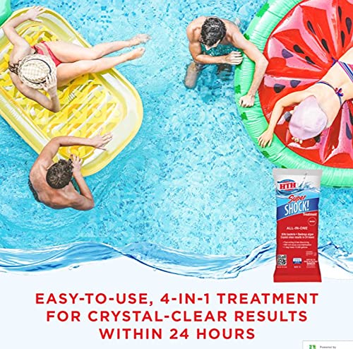 HTH 52123 Super Shock Treatment Swimming Pool Chlorine Cleaner, 1 lb (Pack of 15)