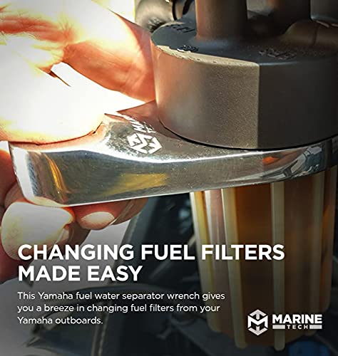 Marine Tech Tools Yamaha Fuel Water Separator Wrench — Safely Remove Fuel Water Separator Filter — Fits on Yamaha 4 Strokes 150 to 350 HP (Serial Number 0406 to Current)