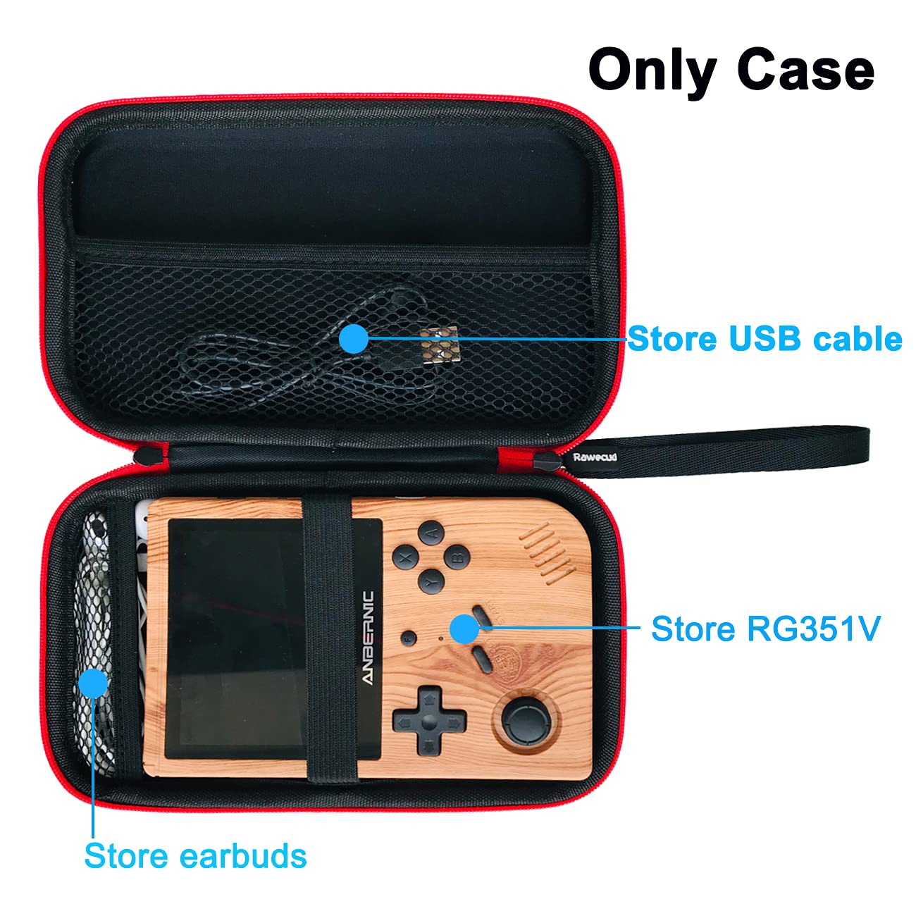 RAWECUD Hard Carrying Case for Handheld Game Console, Console Storage Case