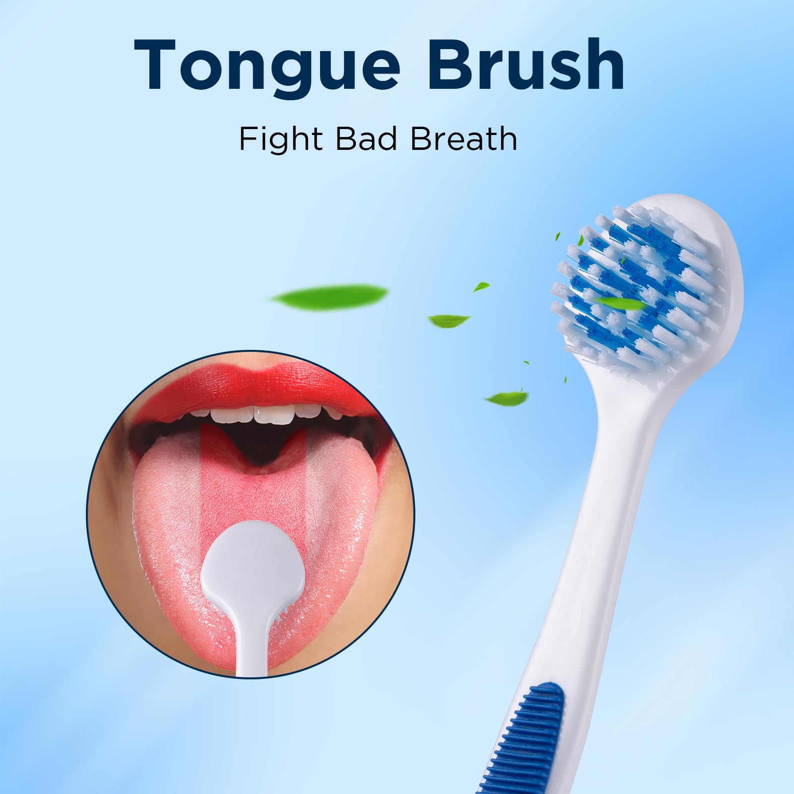 Frekare Tongue Brush (6 Pack), Tongue Cleaner for Adults & Kids, Oral Hygiene Essentials