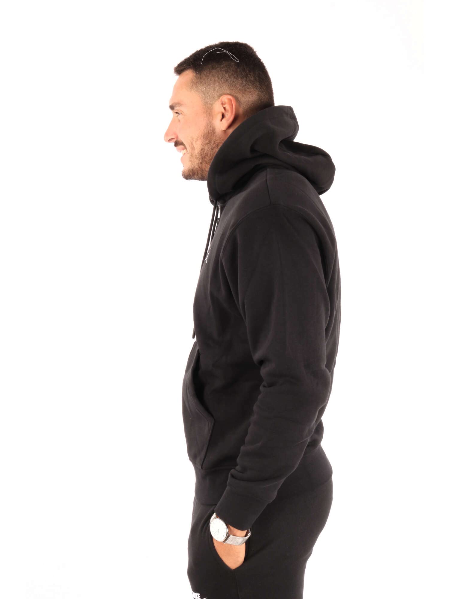 Jordan Men's Black Essential Fleece Full-Zip Hoodie (DQ7350 010) - L
