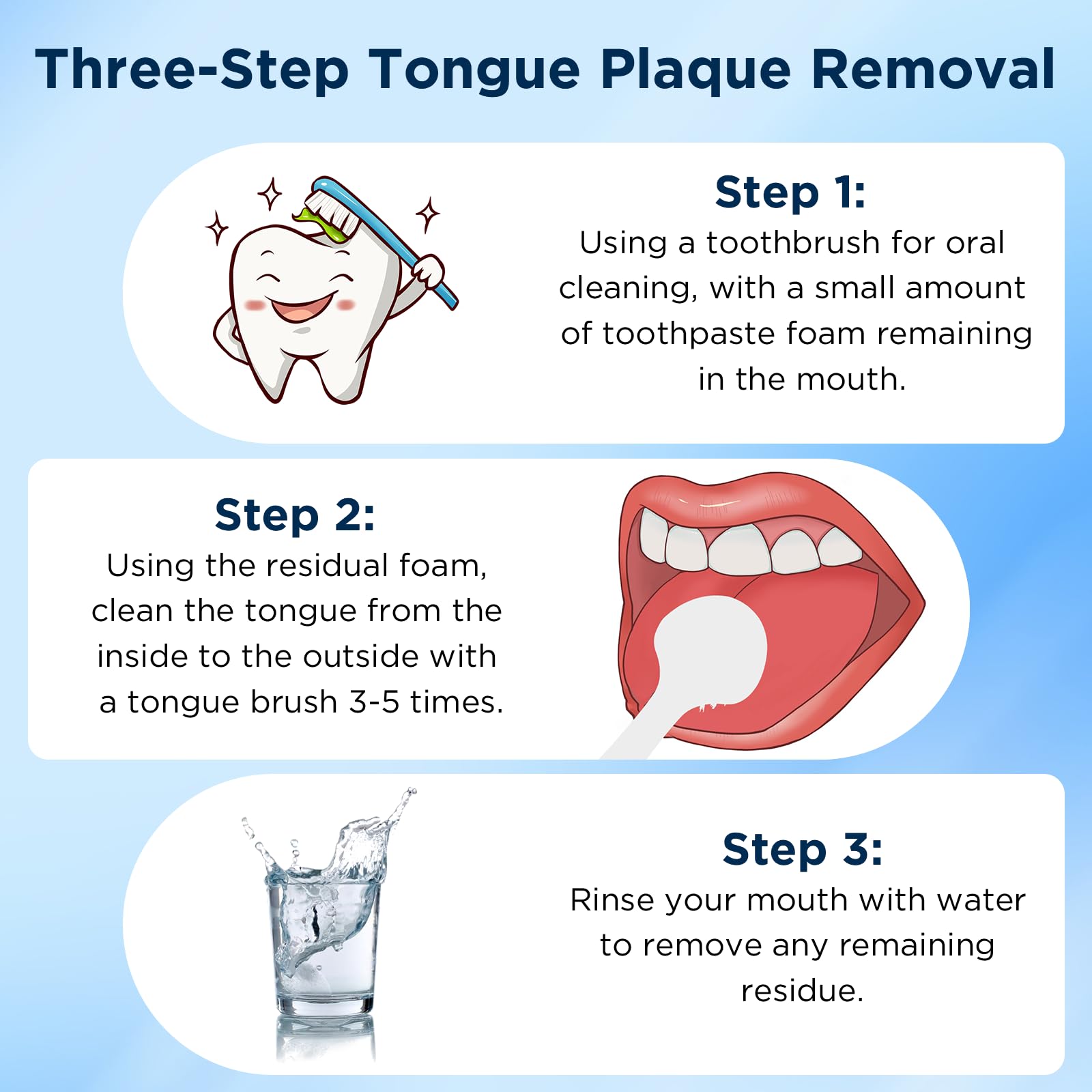 Frekare Tongue Brush (6 Pack), Tongue Cleaner for Adults & Kids, Oral Hygiene Essentials