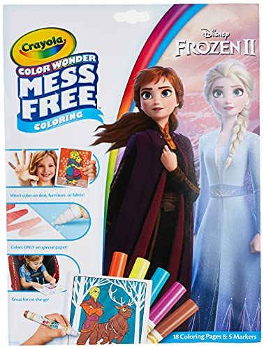 Crayola Color Wonder Frozen Coloring Pages & Markers, Mess Free Coloring, Gift for Kids, Age 3, 4, 5, 6 (Styles May Vary)