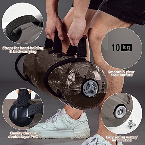 Water Weights Aqua Bag, Workout Sandbag Alternative Strength Training Sand Bag Portable Stability Fitness Equipment β Ultimate Core and Balance Training for Home Gym β 55 LBS