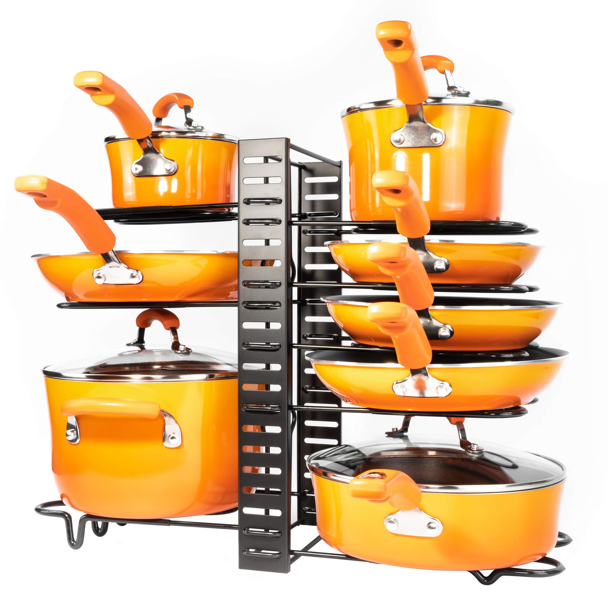 MAGIC HOME USA Pots and Pans Organizer – Kitchen Cabinet Organization and Storage – Pot Rack Organizers – 3 DIY Methods – Adjustable Pot Lid Holder for Kitchen Counter Pantry – Pot and Pan Organizer