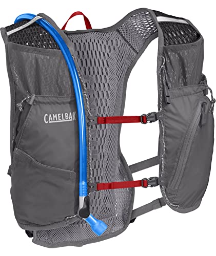 CamelBak Zephyr Limited Edition Run Vest with 2L Fusion Hydration Bladder - Heather Grey/Racing Red