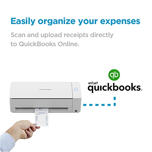Fujitsu ScanSnap iX1300 Compact Wireless or USB Double-Sided Color Document, Photo & Receipt Scanner with Auto Document Feeder and Manual Feeder for Mac or PC, White