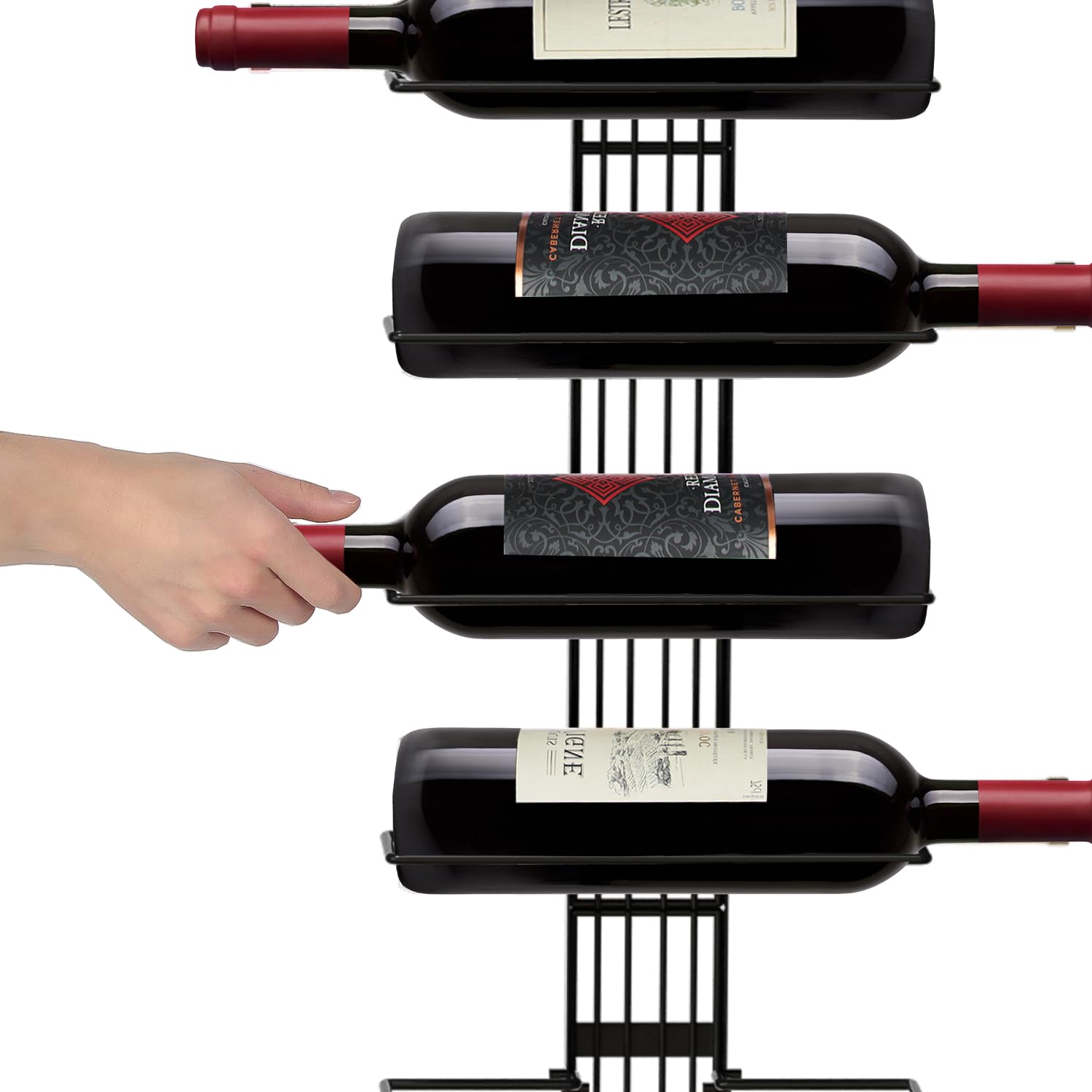 J JACKCUBE DESIGN Wall Mount Wine Rack Organizer for 12 Bottles, Heavy Duty Steel Wine Champagne Liquor Storage Display Holder Rack for Kitchen, Wine Cellar and Home Decor- MK823B