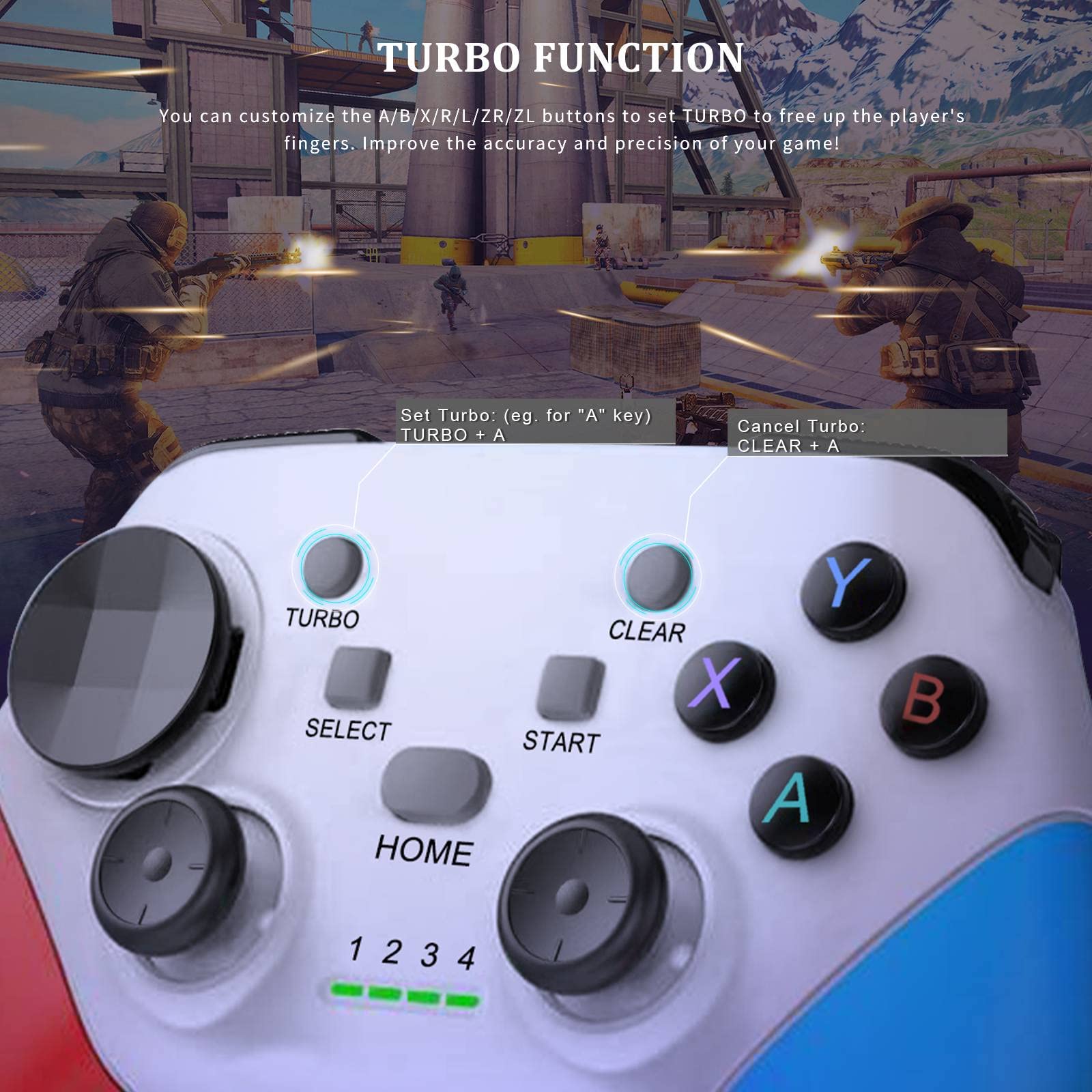 arVin Game Controller for iPhone/iOS/Android/PC/Steam Deck with Phone Holder, Turbo, Wireless Gamepad Joystick for iPhone 15/14/13/iPad/MacBook/Samsung Galaxy/Tablet, Call of Duty, Apex -Direct Play