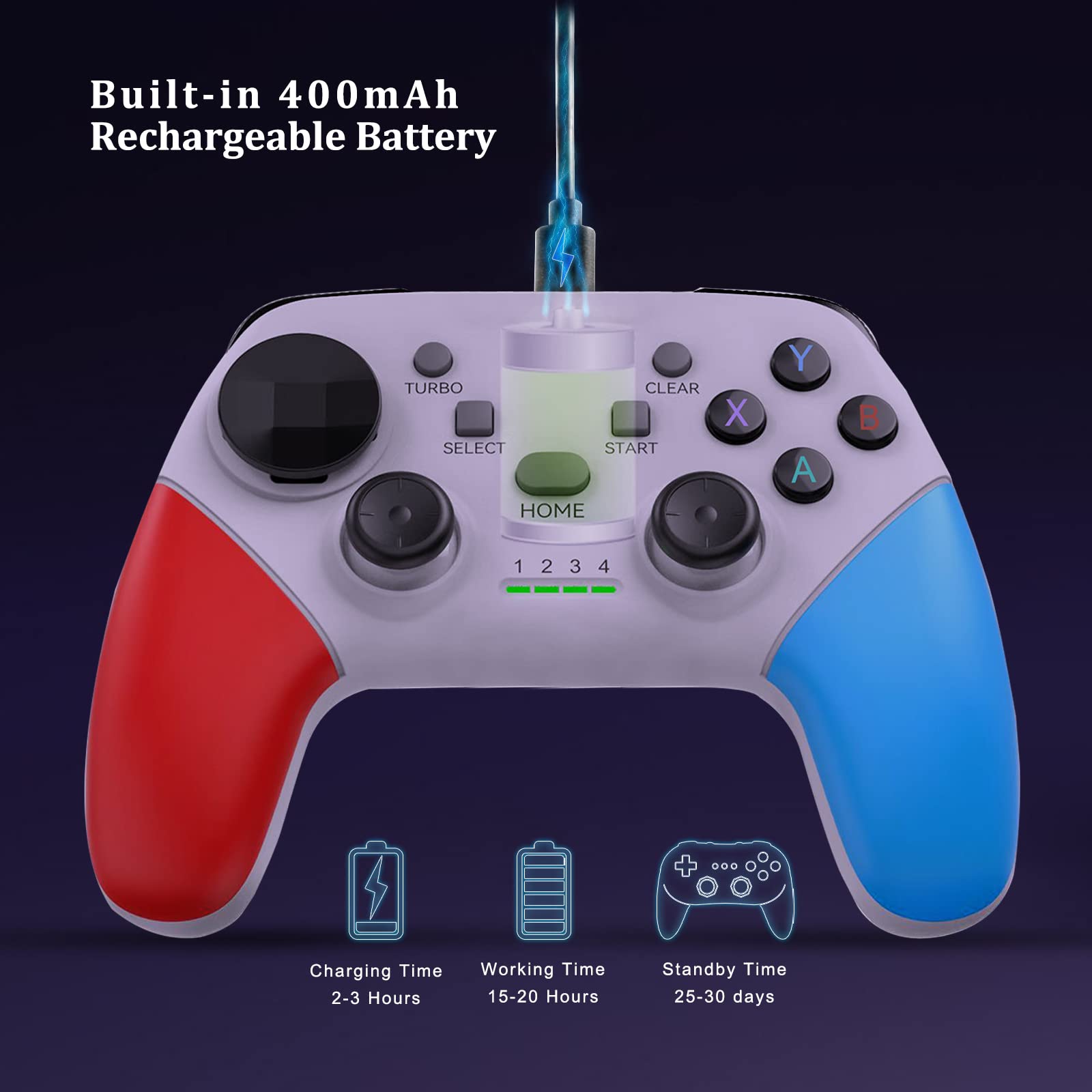 arVin Game Controller for iPhone/iOS/Android/PC/Steam Deck with Phone Holder, Turbo, Wireless Gamepad Joystick for iPhone 15/14/13/iPad/MacBook/Samsung Galaxy/Tablet, Call of Duty, Apex -Direct Play