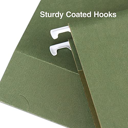 Staples 117515 Hanging File Folders 2-Inch Expansion Letter Size Standard Green 25/Bx