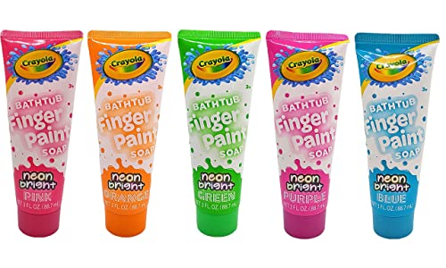 Crayola Neon Bright Bathtub Finger Paint Soap (Set Of 5)