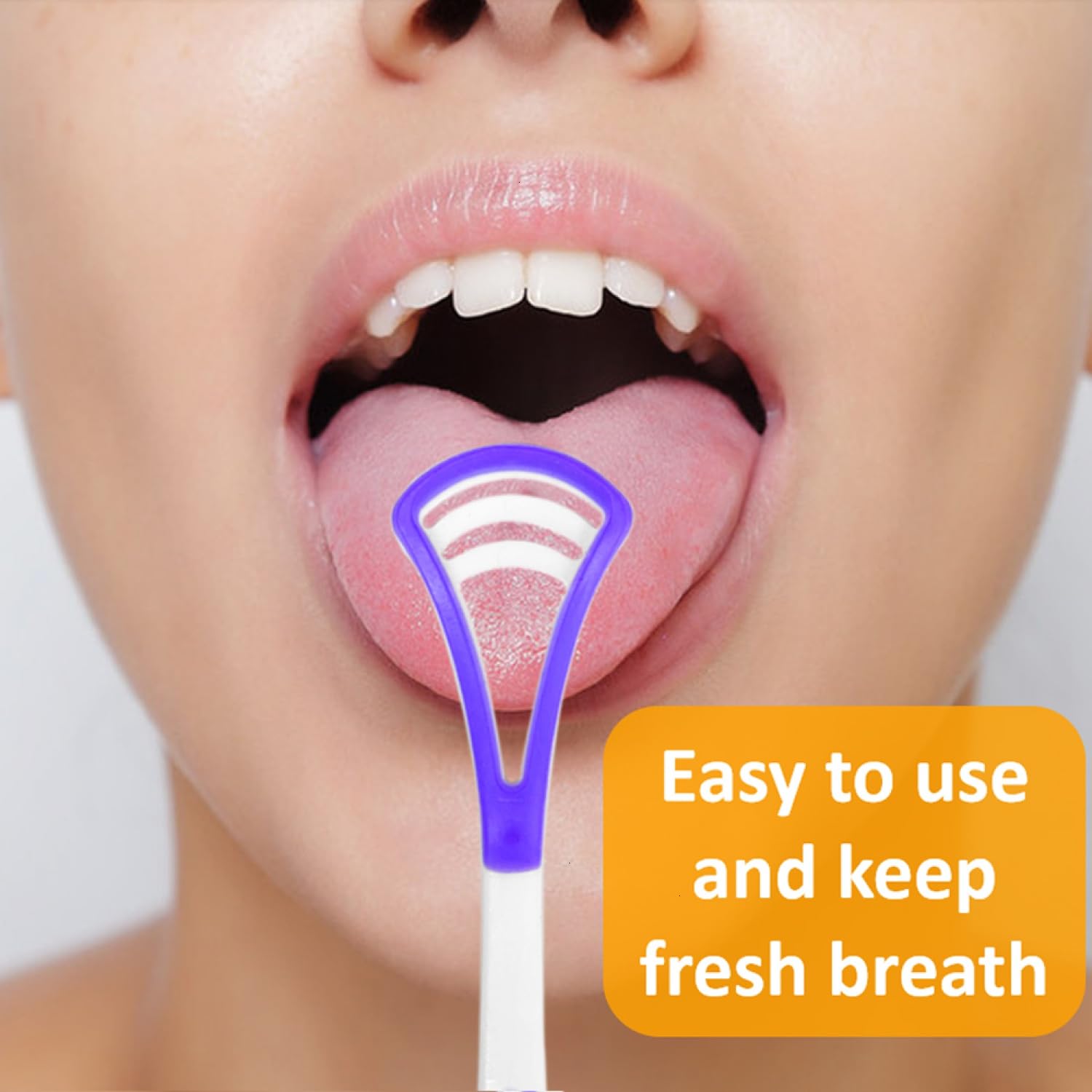 SenseYo Colorful 6 Pcs 100% BPA Free Tongue Scraper Cleaner Universal for Adults Kids for Reducing Bad Breath Keeping Oral Health