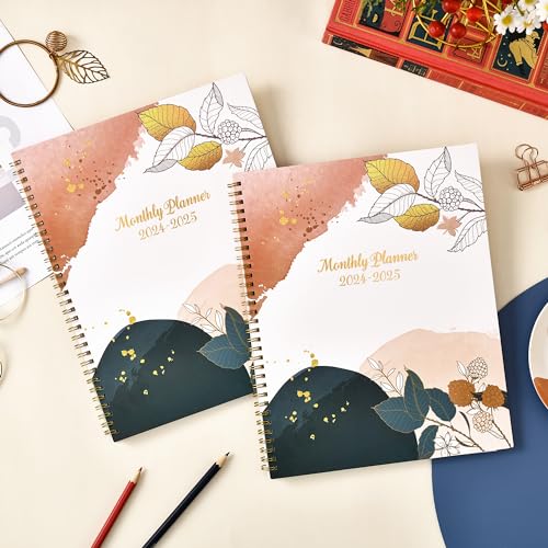 2024-2025 Monthly Planner - 18 Monthly Planner/Calendar 2024-2025, July 2024 - December 2025, 9" x 11", Monthly Tabs, Holidays, Back Pocket, Twin-Wire Binding, Note Pages, Thick Paper