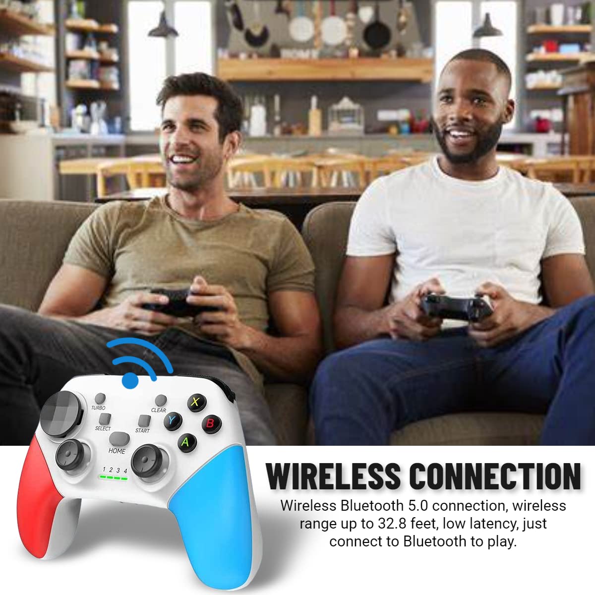 arVin Game Controller for iPhone/iOS/Android/PC/Steam Deck with Phone Holder, Turbo, Wireless Gamepad Joystick for iPhone 15/14/13/iPad/MacBook/Samsung Galaxy/Tablet, Call of Duty, Apex -Direct Play