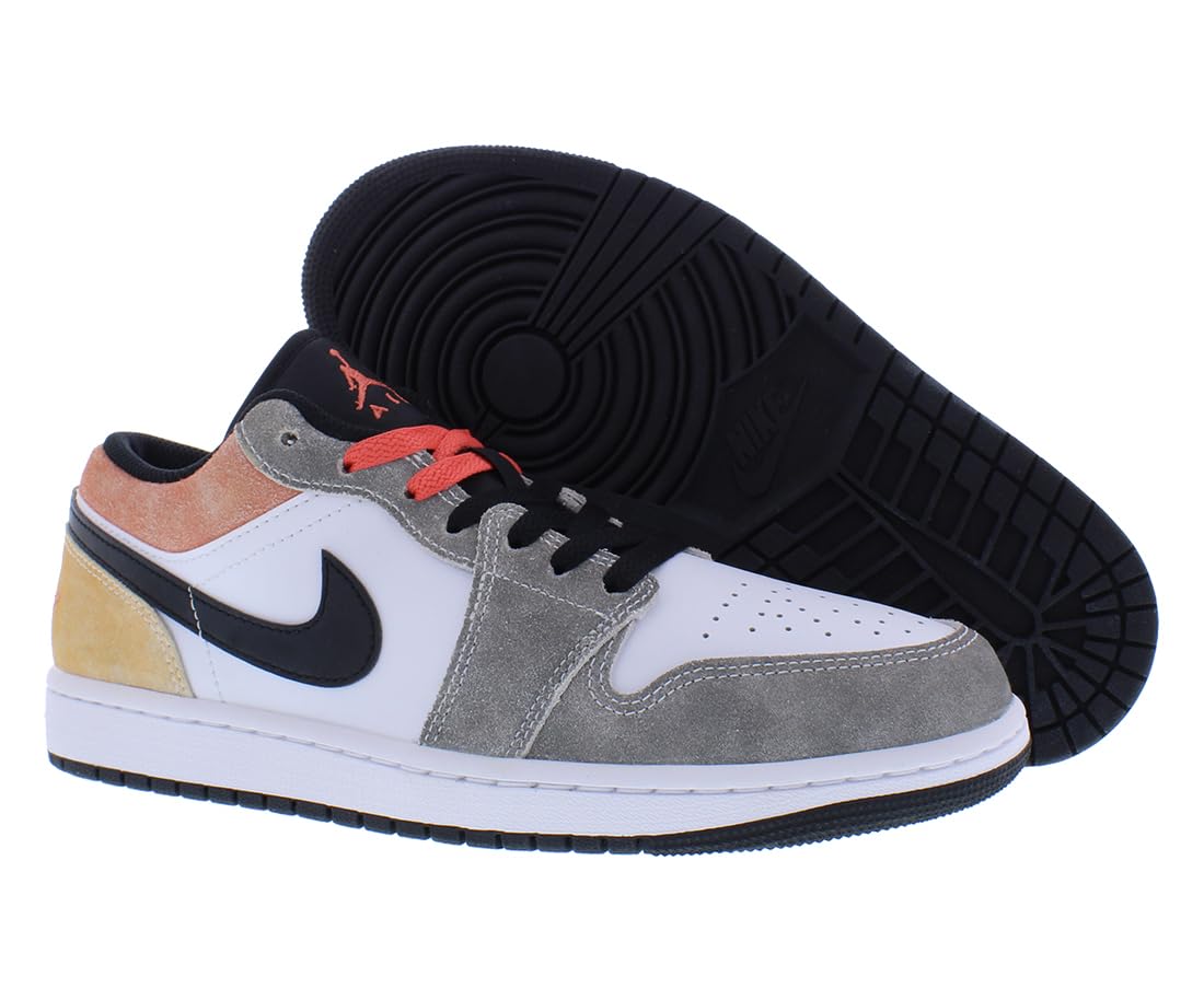 Jordan Nike Air 1 Low SE Flight Club Men's Shoes Black/Magic Ember/White/Sundial DX4334 008 - Size 12