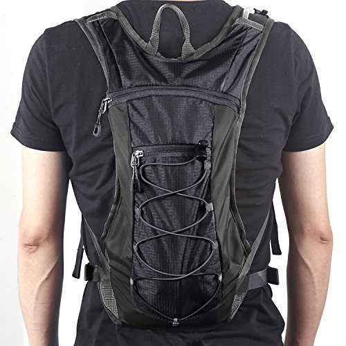 Unigear Hydration Pack Backpack with 70 oz 2L Water Bladder for Running, Hiking, Cycling, Climbing, Camping, Biking (Black)