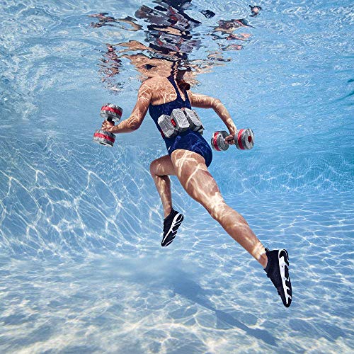 Speedo Unisex Swim Aqua Fitness Barbell , Charcoal/Red