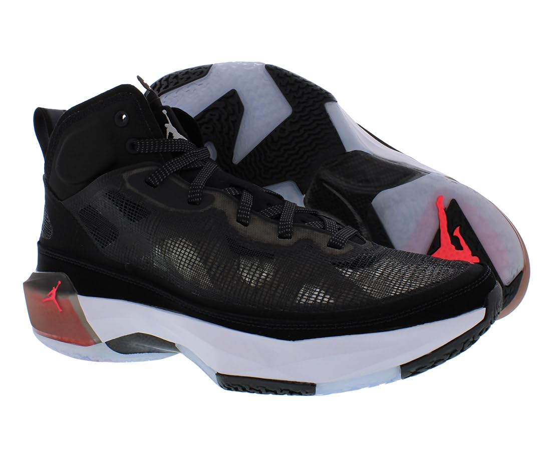 Nike Men's Air Jordan XXXVII Basketball Shoe (Black/White/Hot Punch/Multi-Colour, us_Footwear_Size_System, Adult, Men, Numeric, Medium, Numeric_10)