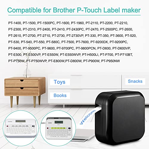 NineLeaf 3 Pack Compatible for Brother TZe-253 TZe253 TZ-253 TZ253 Label Tape 14mm 0.94'' 1'' Blue on White Standard Laminated Labeling Work with P-Touch PT-330 PT-2730 PT-D600 PT-E500 Label Maker