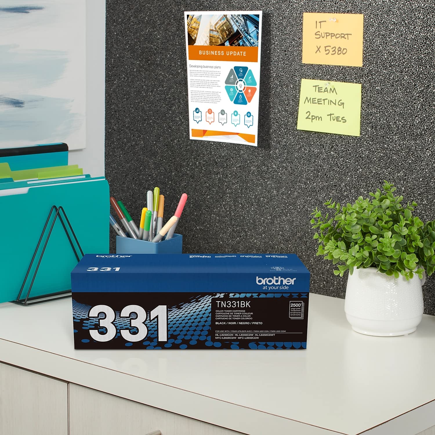 Brother Genuine Standard Yield Toner Cartridge, TN331BK, Replacement Black Toner, Page Yield Up To 2,500 Pages, Amazon Dash Replenishment Cartridge, TN331