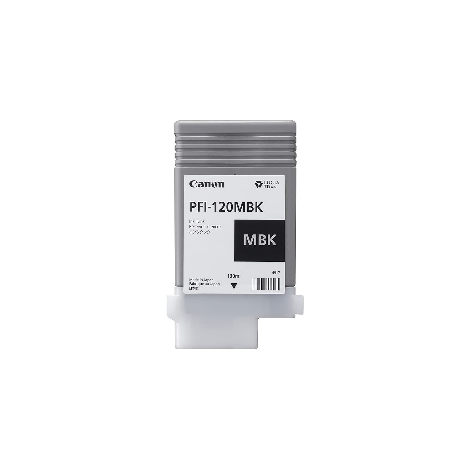 Canon PFI-120MBK Pigment Matte Black Ink Tank 130ml in Retail Packaging