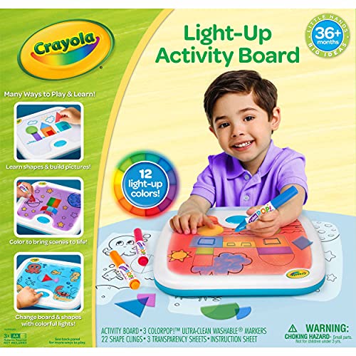 Crayola Light Up Activity Board, Kids Art Kit, Toys & Gifts for Ages 3, 4, 5, 6