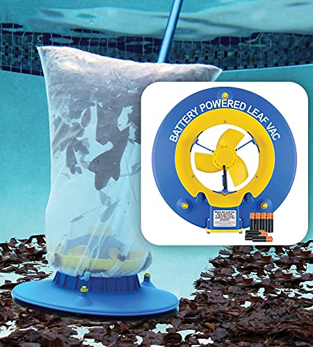 POOL BLASTER Water Tech Leaf Vac, Cordless Battery Powered Swimming Pool Leaf Skimmer, Leaf Vacuum is Fast Cleaning and Includes a Heavy-Duty Mesh High Capacity Bag