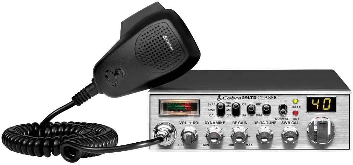 Cobra 29 LTD Professional CB Radio - Easy to Operate Emergency Radio, Instant Channel 9, 4-Watt Output, Full 40 Channels, Adjustable Receiver and SWR Calibration, Black