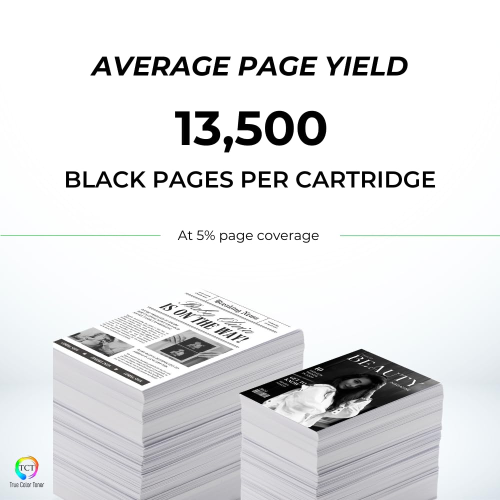 TCT 651A Black Toner Cartridge 2 Pack - Premium Compatible Replacement for HP 651A CE340A Black Works with HP Color Laserjet Enterprise 700 MFP M775dn M775f M775z M775z+ Printers (13,500 Pages)