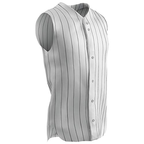CHAMPRO Boys' Ace Sleeveless Youth Baseball Jersey, Black PIN, Small