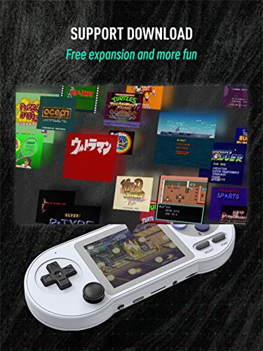 EQUITARE Handheld Game Console, Built in 6000+ Games, 3.0 Inch IPS Screen Retro Handheld Game Console, SF2000 Handheld Console Support 7 Emulators & AV Output, Ideal Gift for Kids Adults