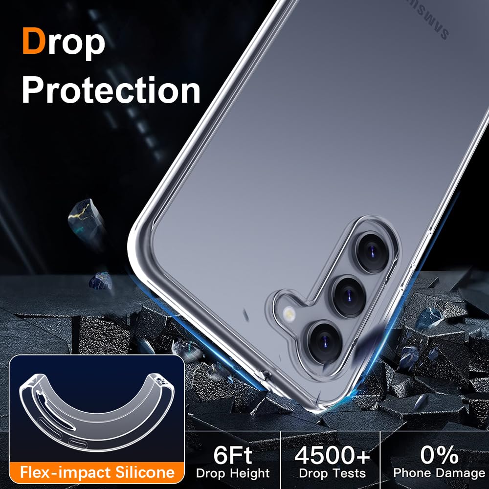 bokoo Crystal Clear Samsung Galaxy S23 Case.Soft Slim Fit Transparent Plastic TPU Protective Silicone Cover Phone Cases for Samsung Galaxy S23 [Slim Thin & Comfort Grip] [Shockproof]