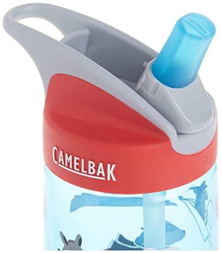CamelBak Eddy Kids Water Bottle, Airplane Bandits.4 L & eddy Kids Bite Valves, 4-Pack