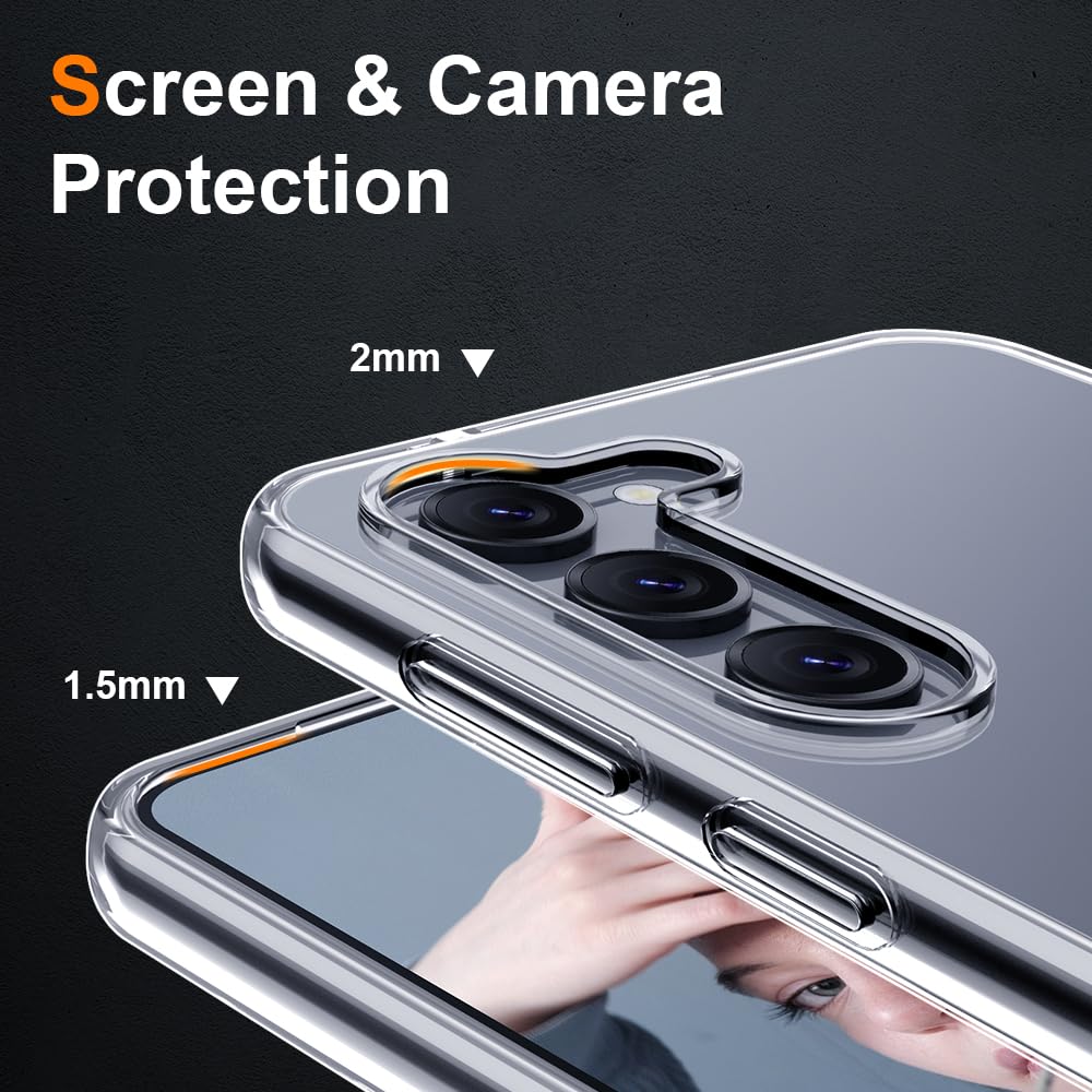 bokoo Crystal Clear Samsung Galaxy S23 Case.Soft Slim Fit Transparent Plastic TPU Protective Silicone Cover Phone Cases for Samsung Galaxy S23 [Slim Thin & Comfort Grip] [Shockproof]