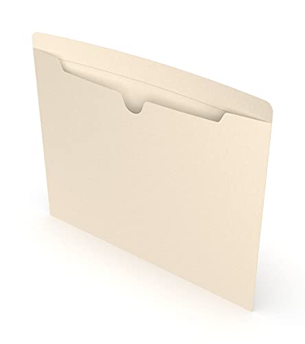Staples 293050 Manila File Jackets with Reinforced Tab Letter Size Flat 100/Box