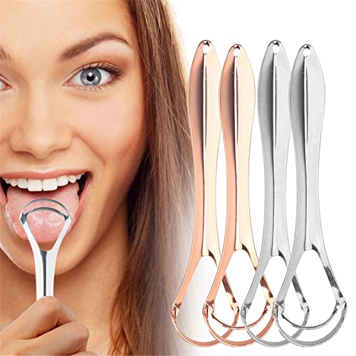 Tongue Scrapper – Premium Stainless Steel Tongue Cleaner for Your Tongue – Oral Care Tongue Tool for Bad Breath – Easy To Carry – Ideal for Travels, Meetings, Work, or Home Use (A, One Size)