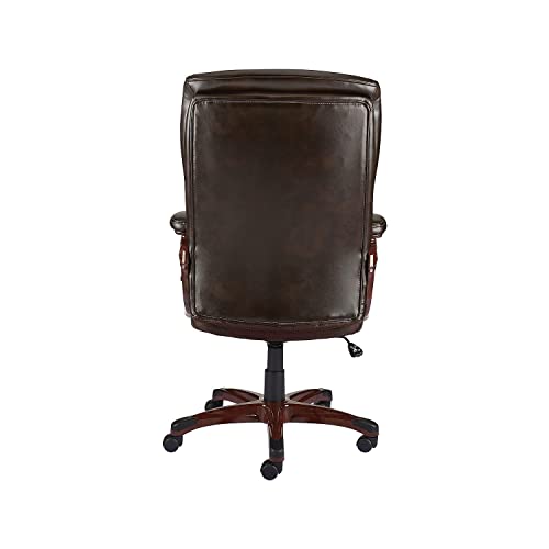 STAPLES 2263720 Westcliffe Bonded Leather Managers Chair Brown