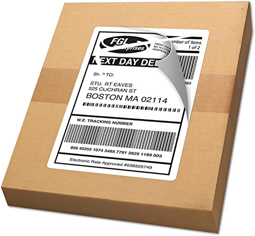 Avery Printable Shipping Labels, 5.5" x 8.5", White, 50 per Pack, 2 Packs, 100 Blank Mailing Labels (8126)