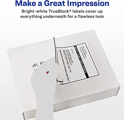 Avery Printable Shipping Labels, 5.5" x 8.5", White, 50 per Pack, 2 Packs, 100 Blank Mailing Labels (8126)