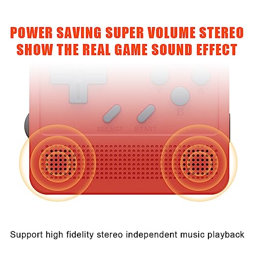 Powkiddy V90 Mini Foldable Handheld Retro Game Console 64G with 6000 Games, 3.0-inch IPS Screen Portable Arcade Rechargeable Games Emulators for Kids and Adults (Red)
