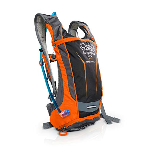 Water Buffalo Hydration Backpack | Hydration Pack & 2 Liter BPA Free Bladder | Multiple Pockets for All Your Essentials