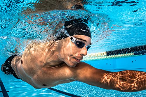 Aqua Sphere Mako II Adult Swim Goggles - Easy Adjust Buckles, 180-Degree Panoramic | Unisex Adult, Clear Lens, Transparent/Blue Frame (EP3080040LC)