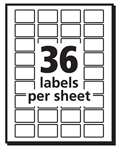 Avery Self-Adhesive Removable Labels, 1/2" x 3/4", White, 6000 Labels (6-Pack 5418)