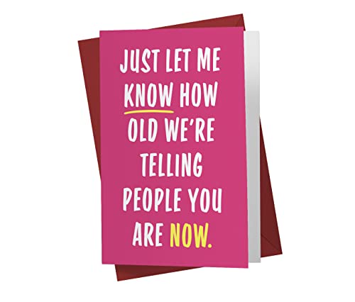 Funny Birthday Card For Men and Women, Single Large 5.5 x 8.5 Happy Birthday Card For Him Or Her, Birthday Card For Husband, Birthday Card For Brother - Birthday Card For Sister, Birthday Card For Son, Nephew, Niece - Karto - Let Me Know